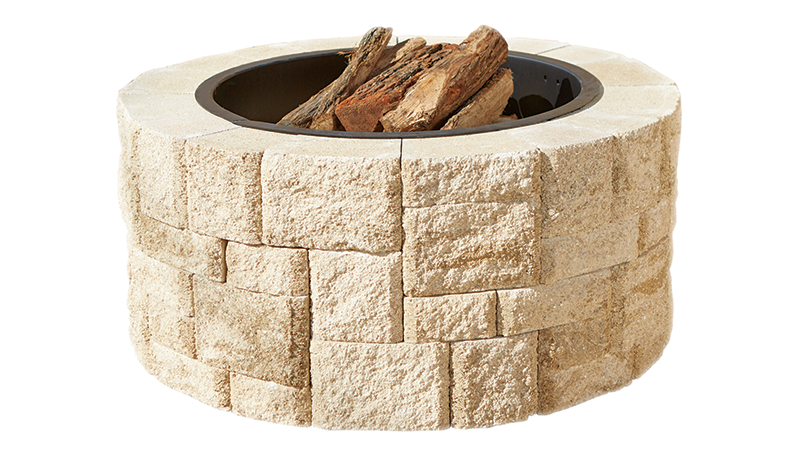 Keystone Split Rock Fire Pit Kit - Yukon | Clark & Co. Hardscape Supply